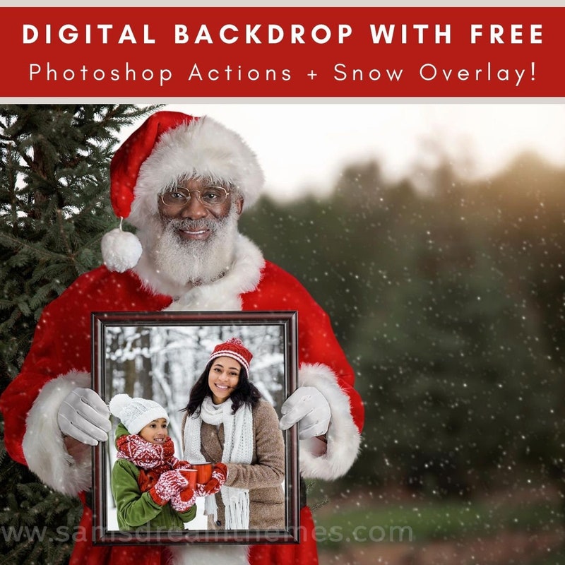 Santa Backdrop - Etsy