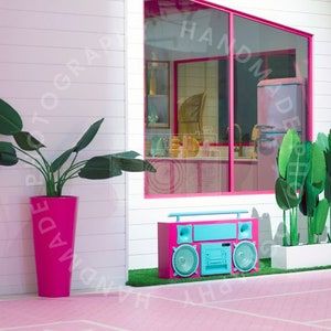 Poolside Patio at Barbie Dream House, Barbie Doll Backdrop, Life Size ...