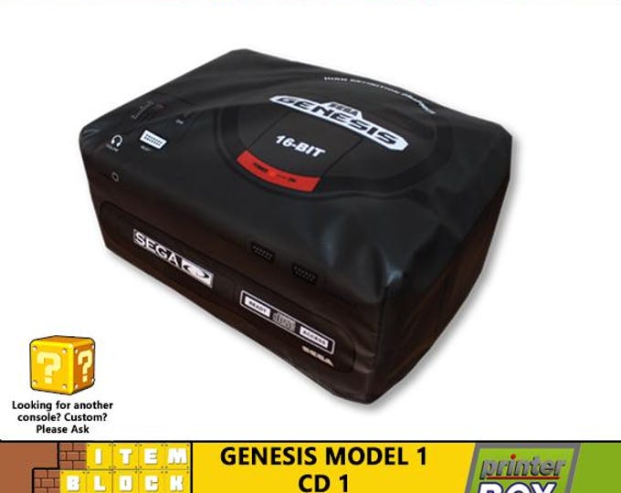 Sega Genesis Model 1 + Sega CD 1 Vinyl Dust Cover (exclusive US SELLER ...