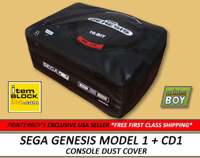 Sega Genesis Model 1 Sega CD 1 Vinyl Dust Cover exclusive US SELLER - Etsy
