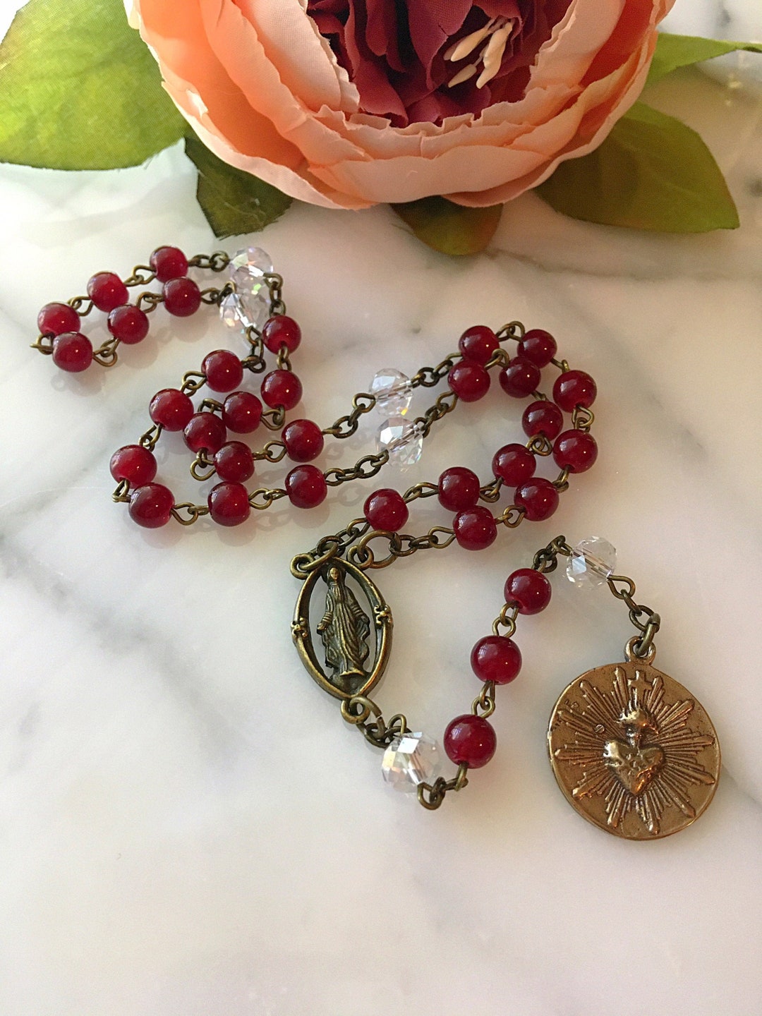 Sacred Heart of Jesus Chaplet, Bronze Chaplet of the Sacred Heart ...