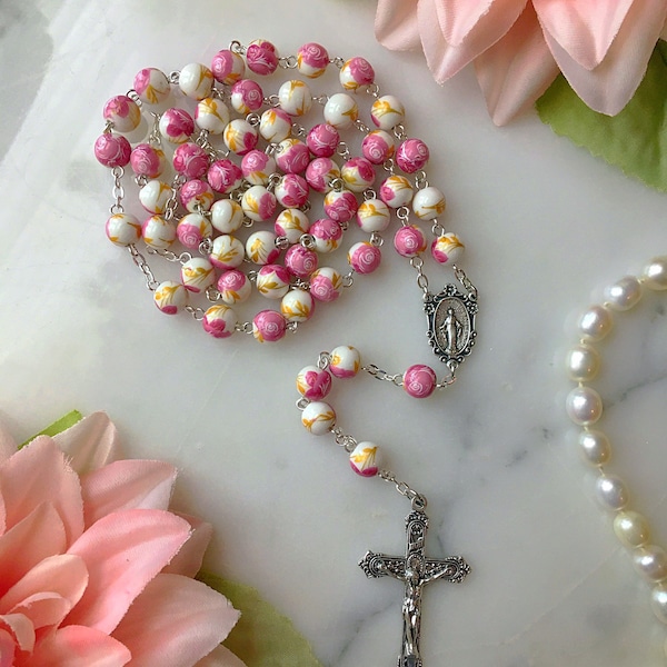 Rose Petal Rosary - Etsy