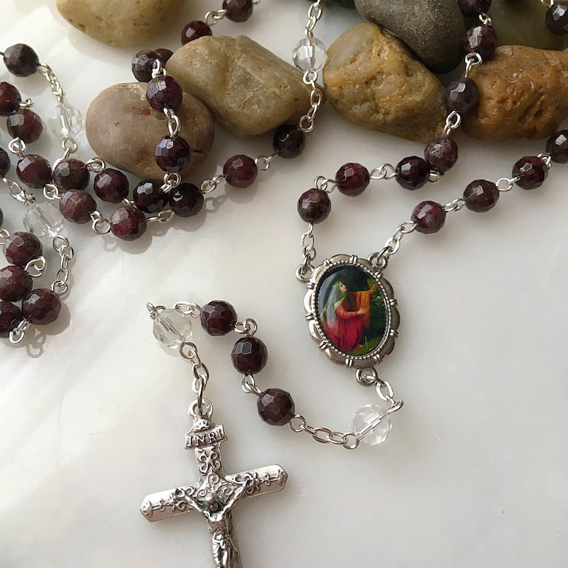 Garnet Rosary Beads - Etsy