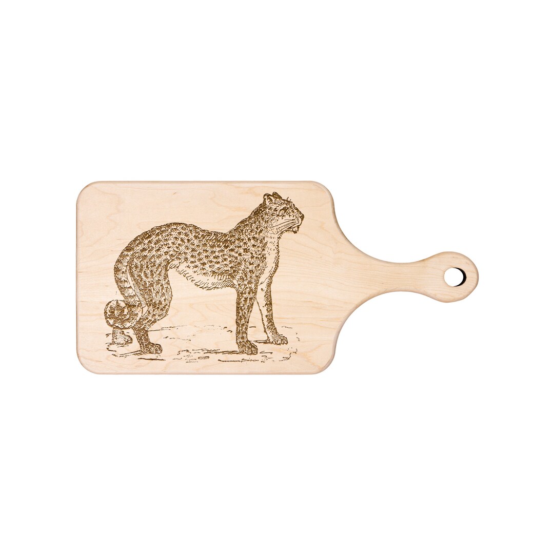 Proud Cheetah Charcuterie Paddle-style Cutting Board With Handle ...