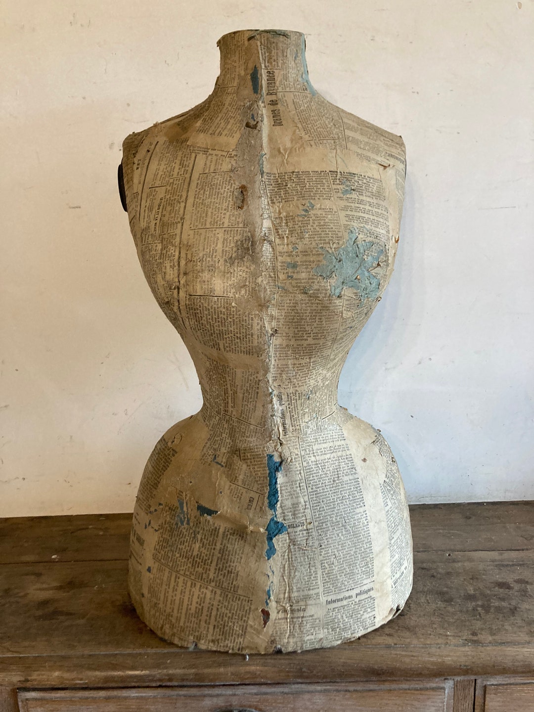 Antique Wasp Waist Bust Mannequin Dress Form - Etsy