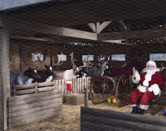 Reindeer Stable | Etsy