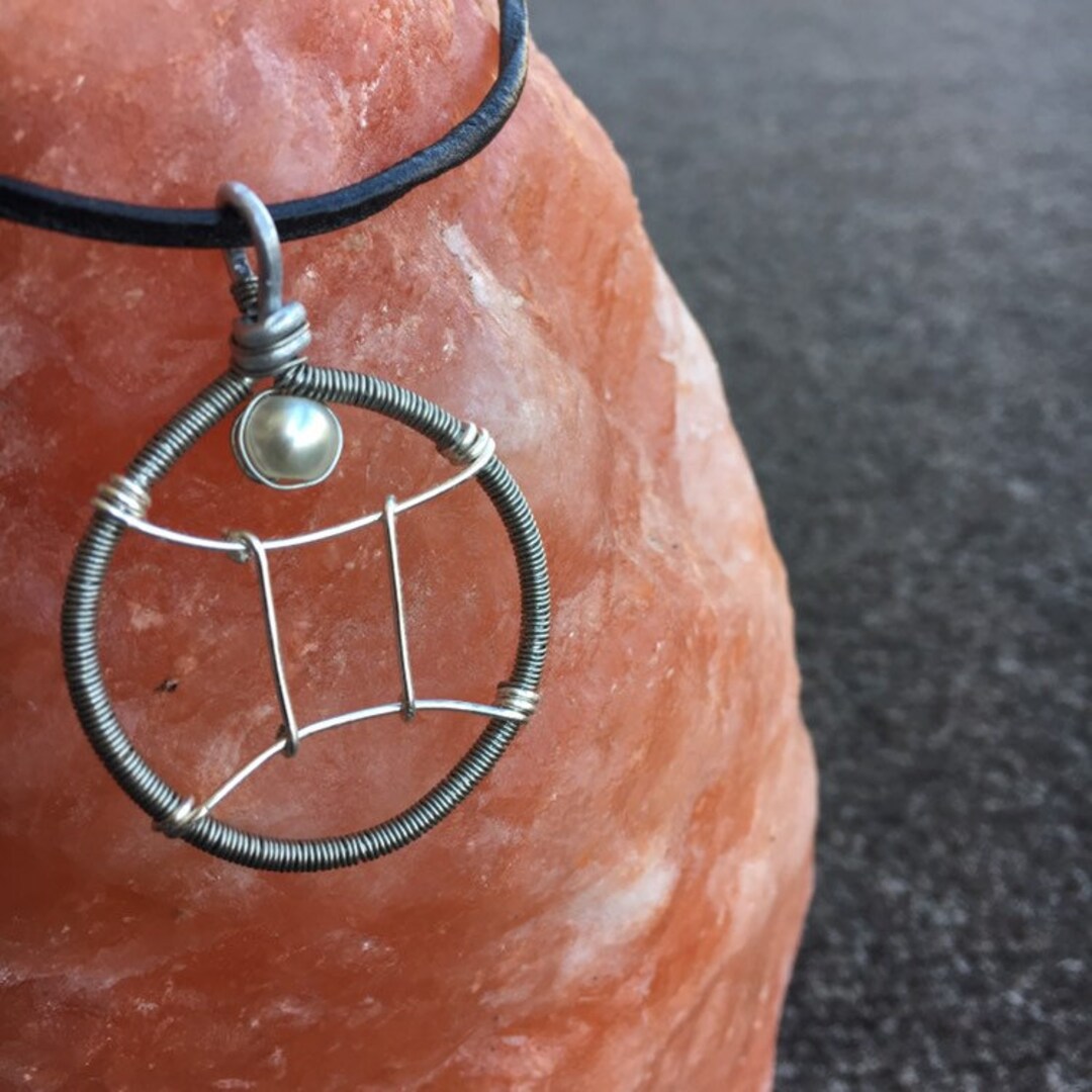 Gemini Pearl Silverspun Pendant - Etsy
