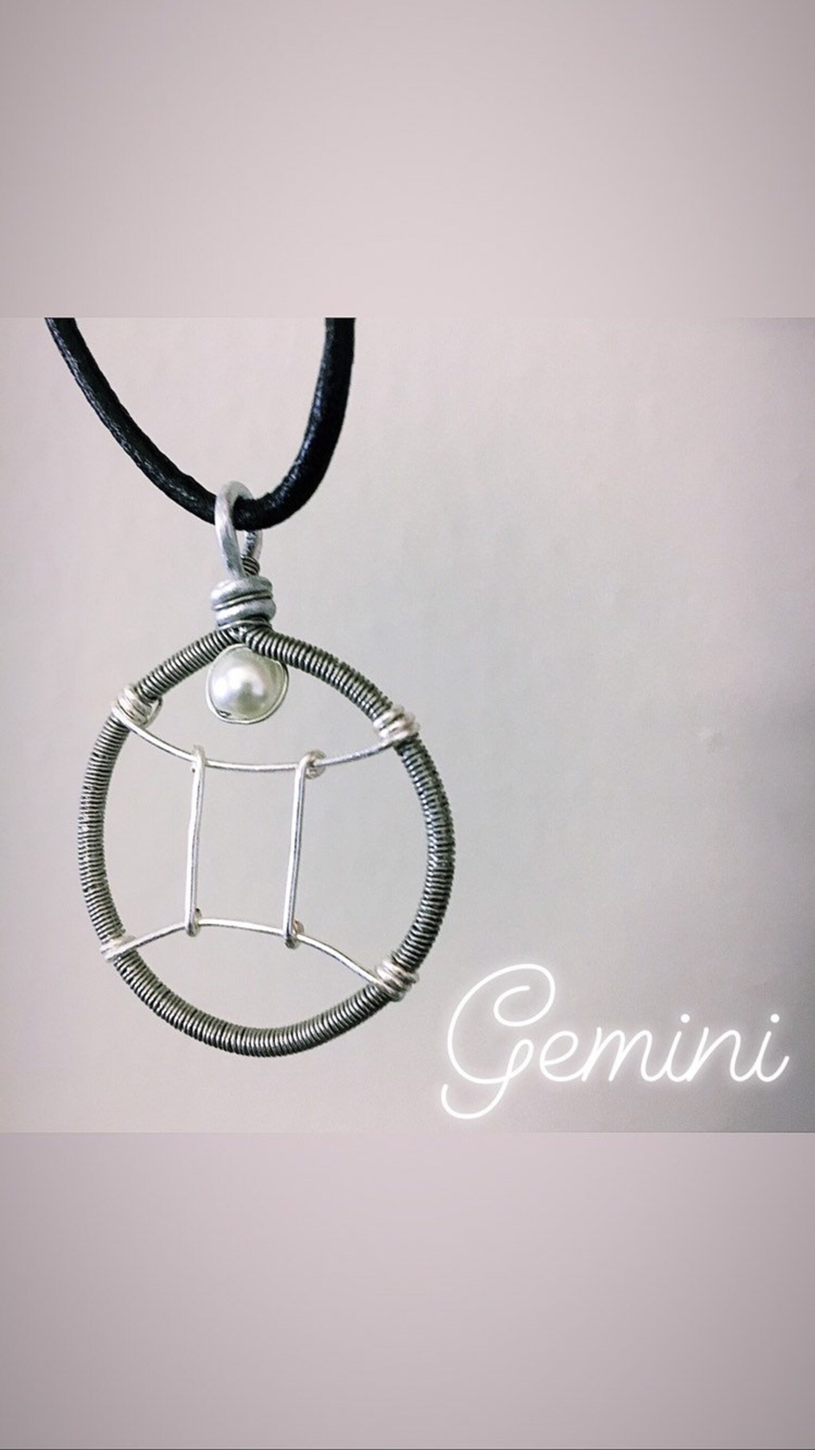 Gemini Pearl Silverspun Pendant - Etsy