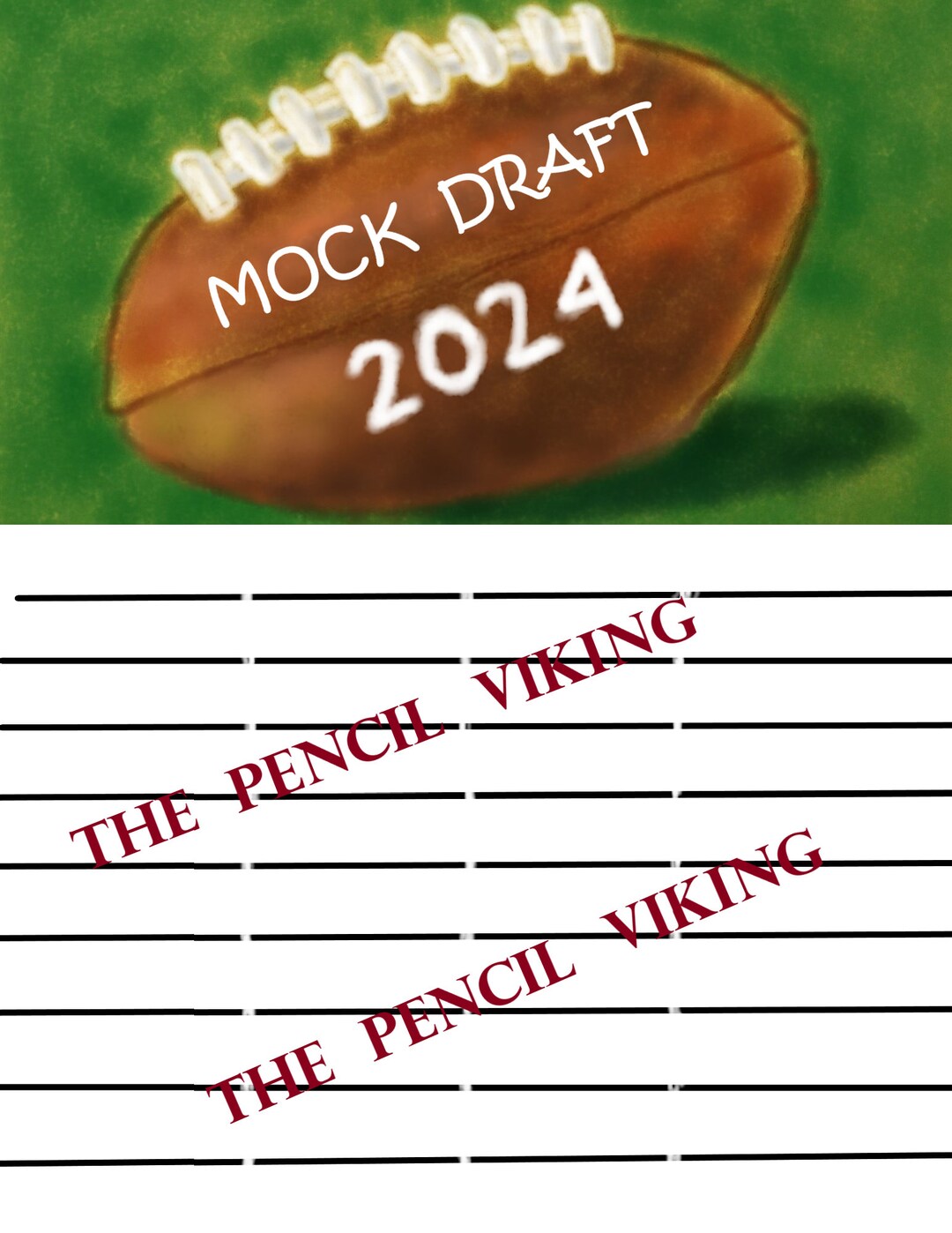 This is a Draft Template so You Can Track This Years Football Draft ...
