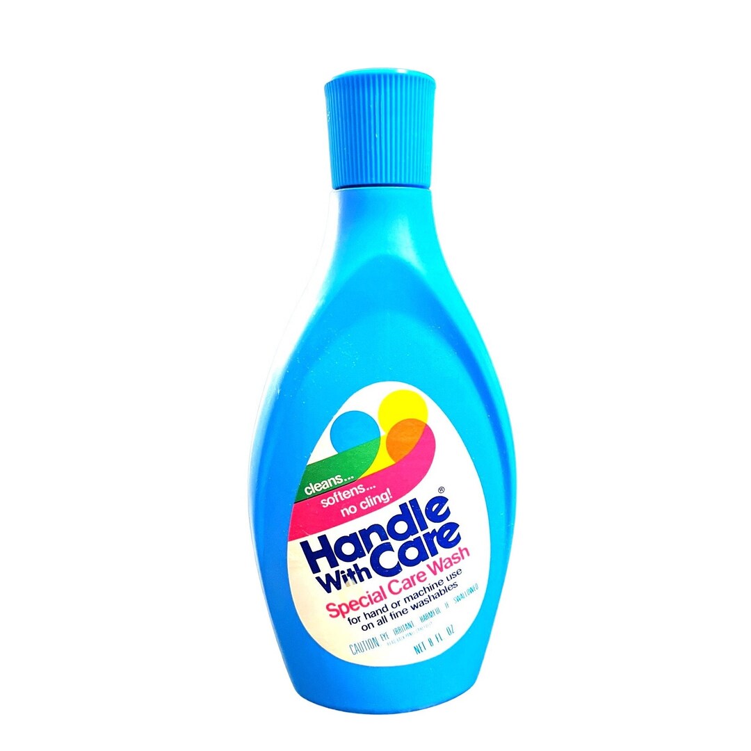 Vtg Handle With Care Special Care Wash Laundry 8 OZ. Hand Wash or ...