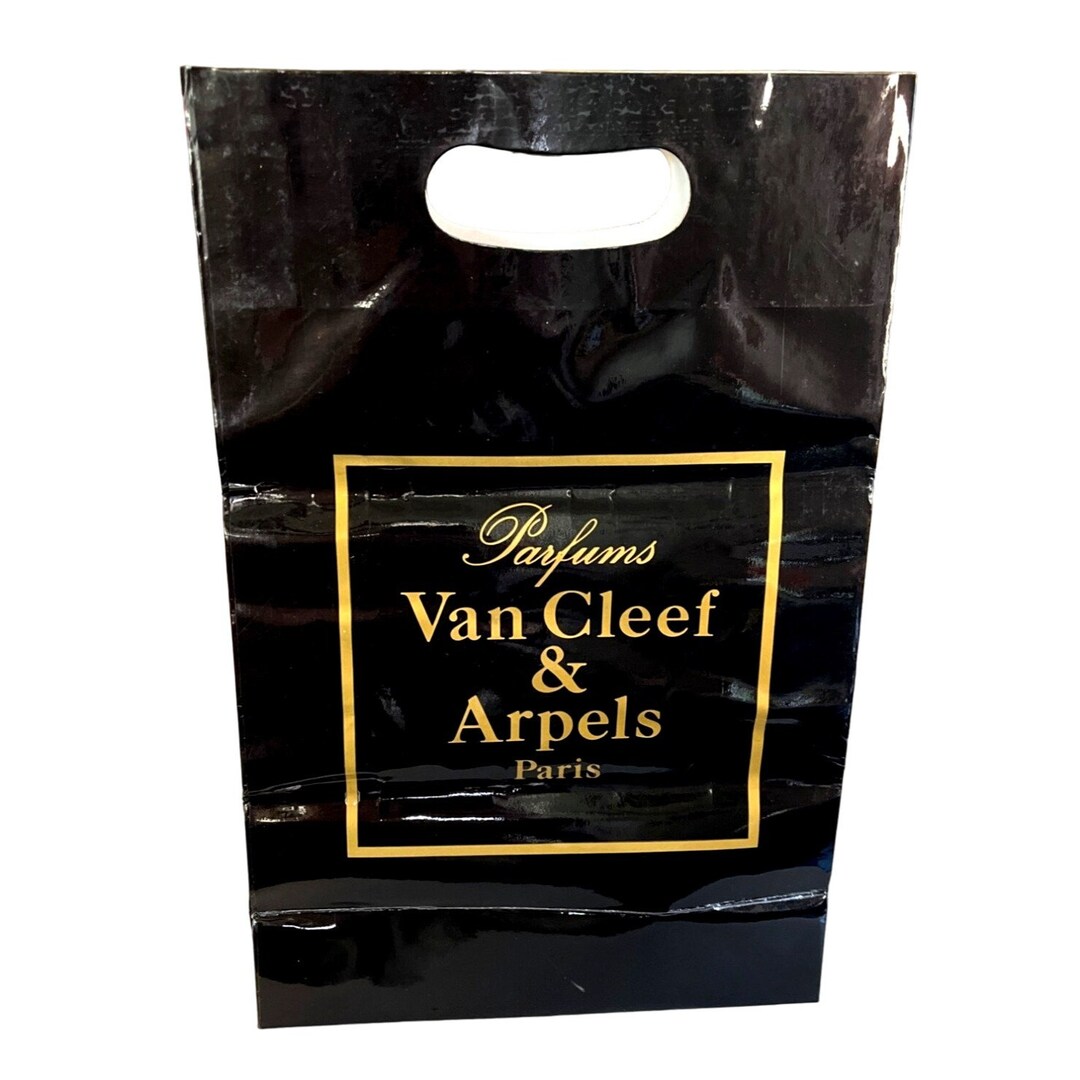 Vtg Parfums Van Cleef & Arpels Paris Glossy Gift Bag Black Gold - Etsy