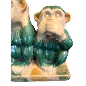 Antique Italian C1930s Art Pottery Figural See Hear Speak No Evil ...