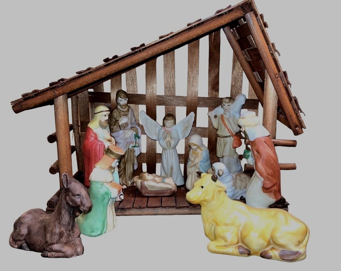 Vtg ROC Deluxe Nativity Set Around the World 54-252 Xmas Holiday Decor ...