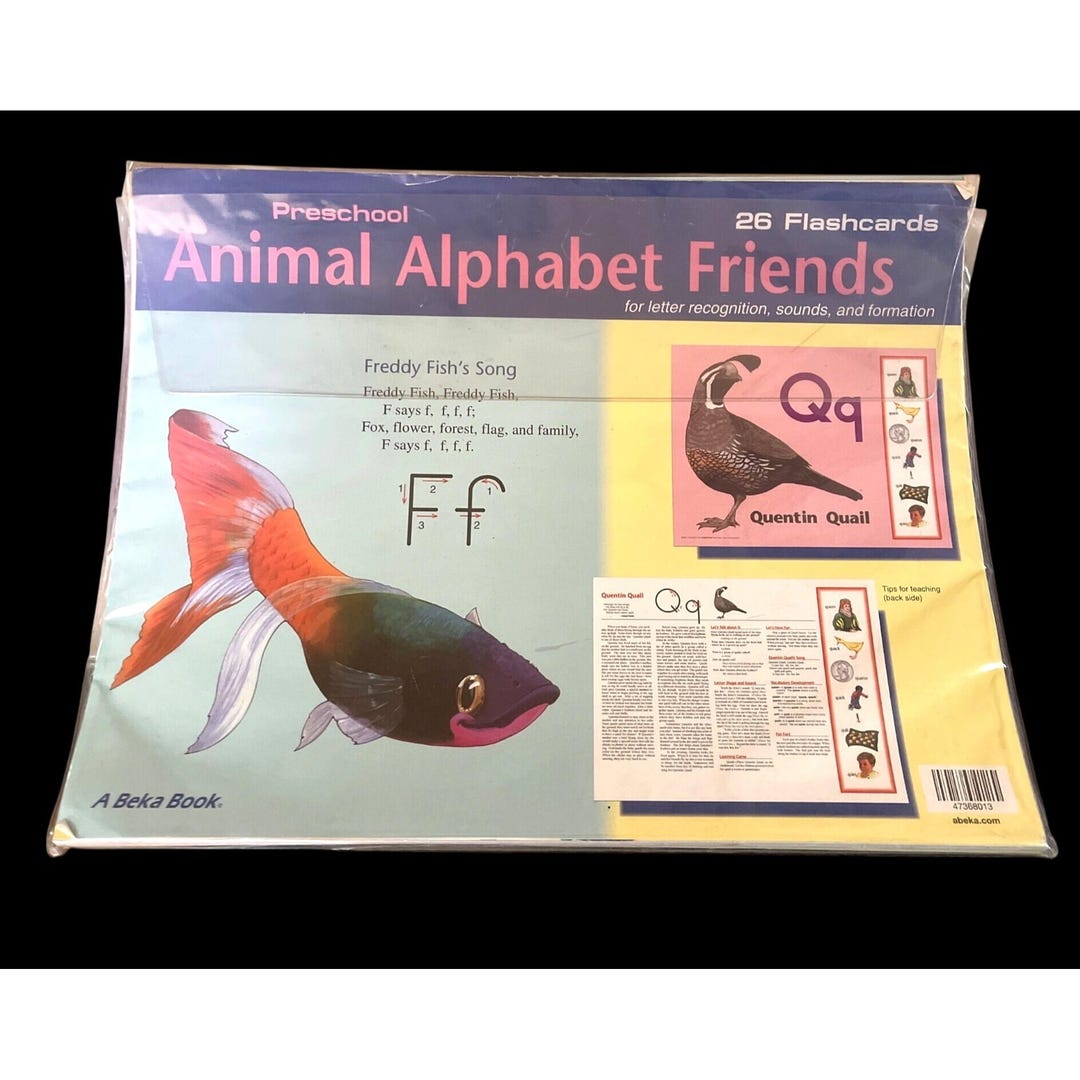 Preschool Abeka Animal Alphabet Friends Flashcards 26 Count Letter ...
