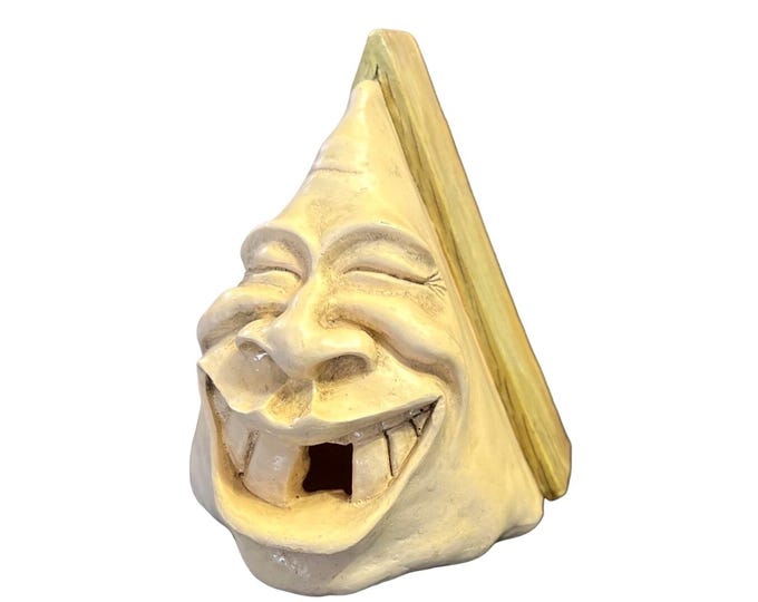 Vtg 1995 R. Vandamme Troll Face Big Nose Toothless Resin Hanging Bird ...