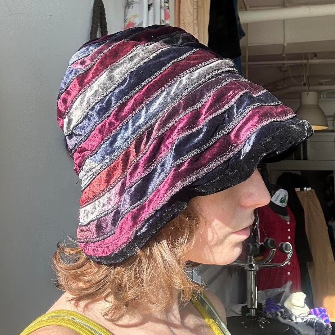 80s Laura Ashley Silk Bucket Hat - Etsy