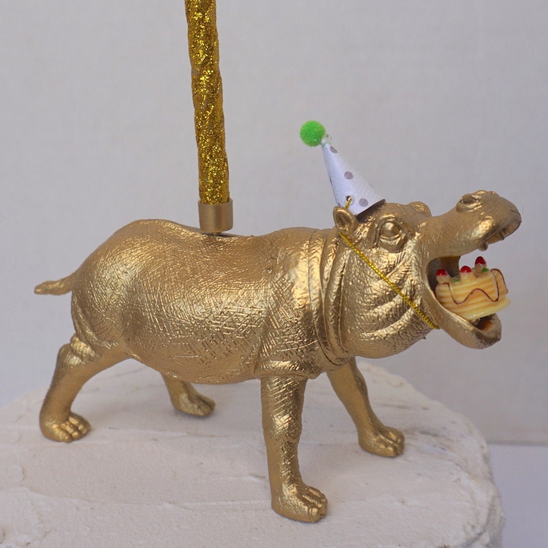 Gold Hippo - Etsy