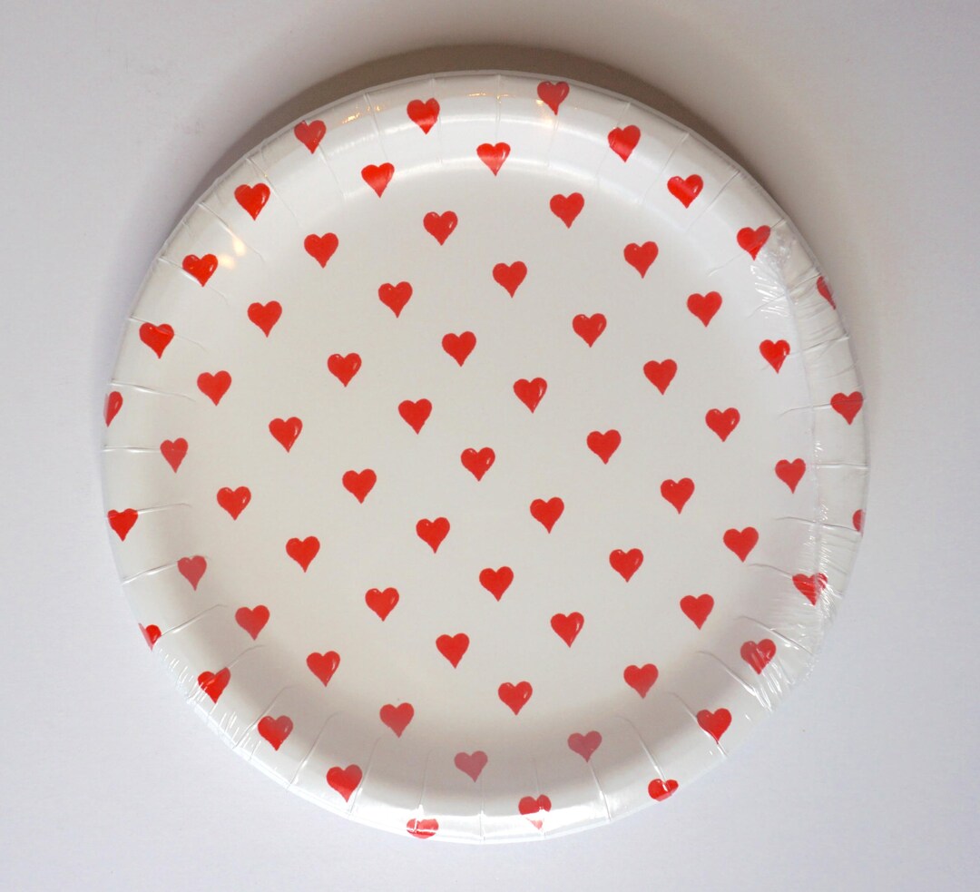 Heart Theme Party, Birthday, Heart Birthday, Heart Party, Heart Plates ...