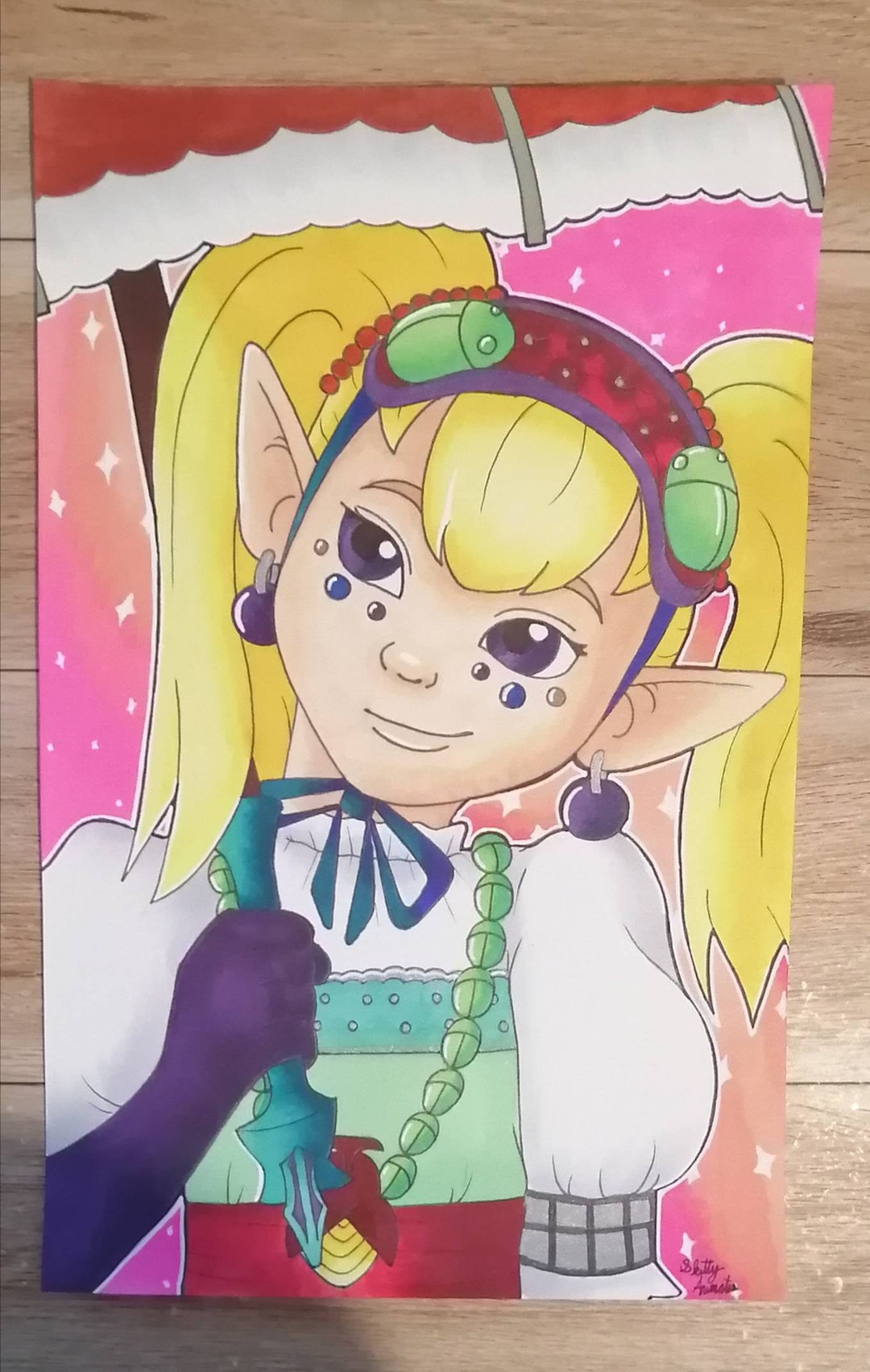 Agitha Zelda Twilight Princess ORIGINAL Copic Art - 8.5 X 5.5 - Etsy