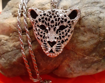 Leopard Head Pendant - Etsy