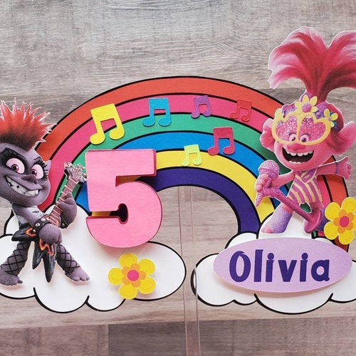 Trolls World Tour Movie Deluxe Cake Toppers Cupcake - Etsy