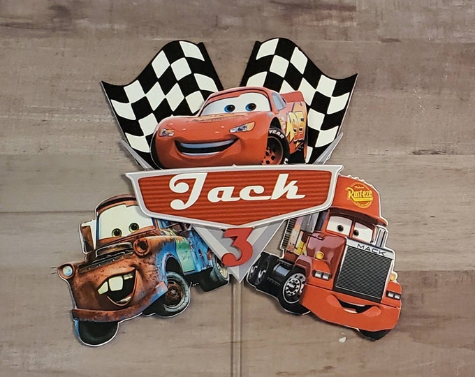 Cars/ Lightning Mcqueen Cake Topper - Etsy
