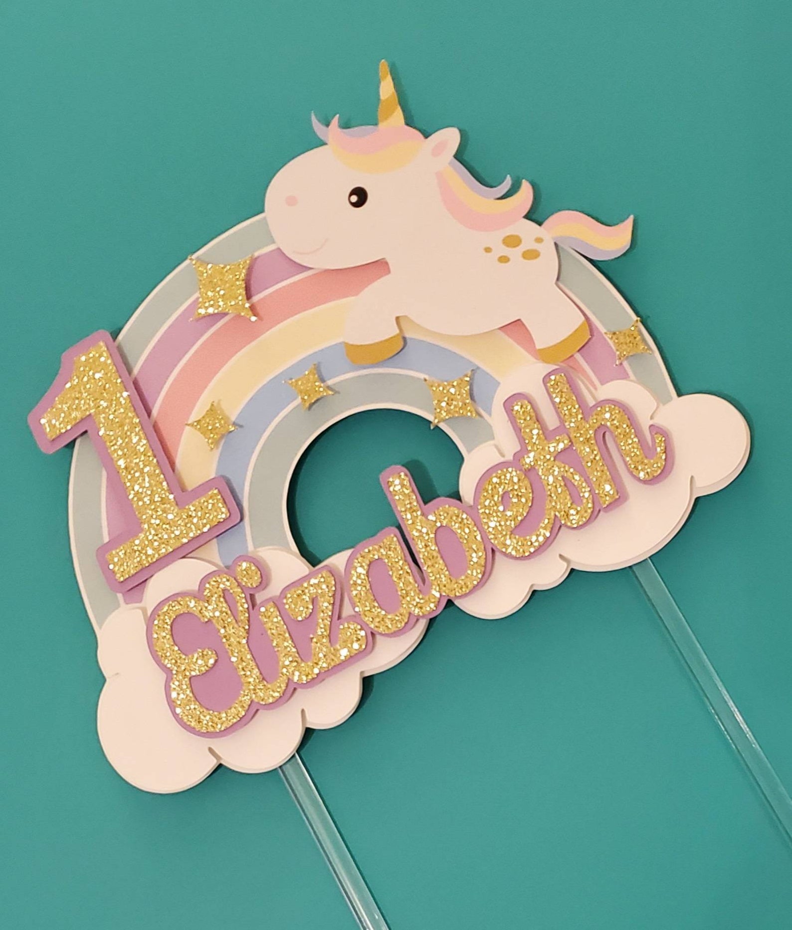 Unicorn Cake Topper - Etsy