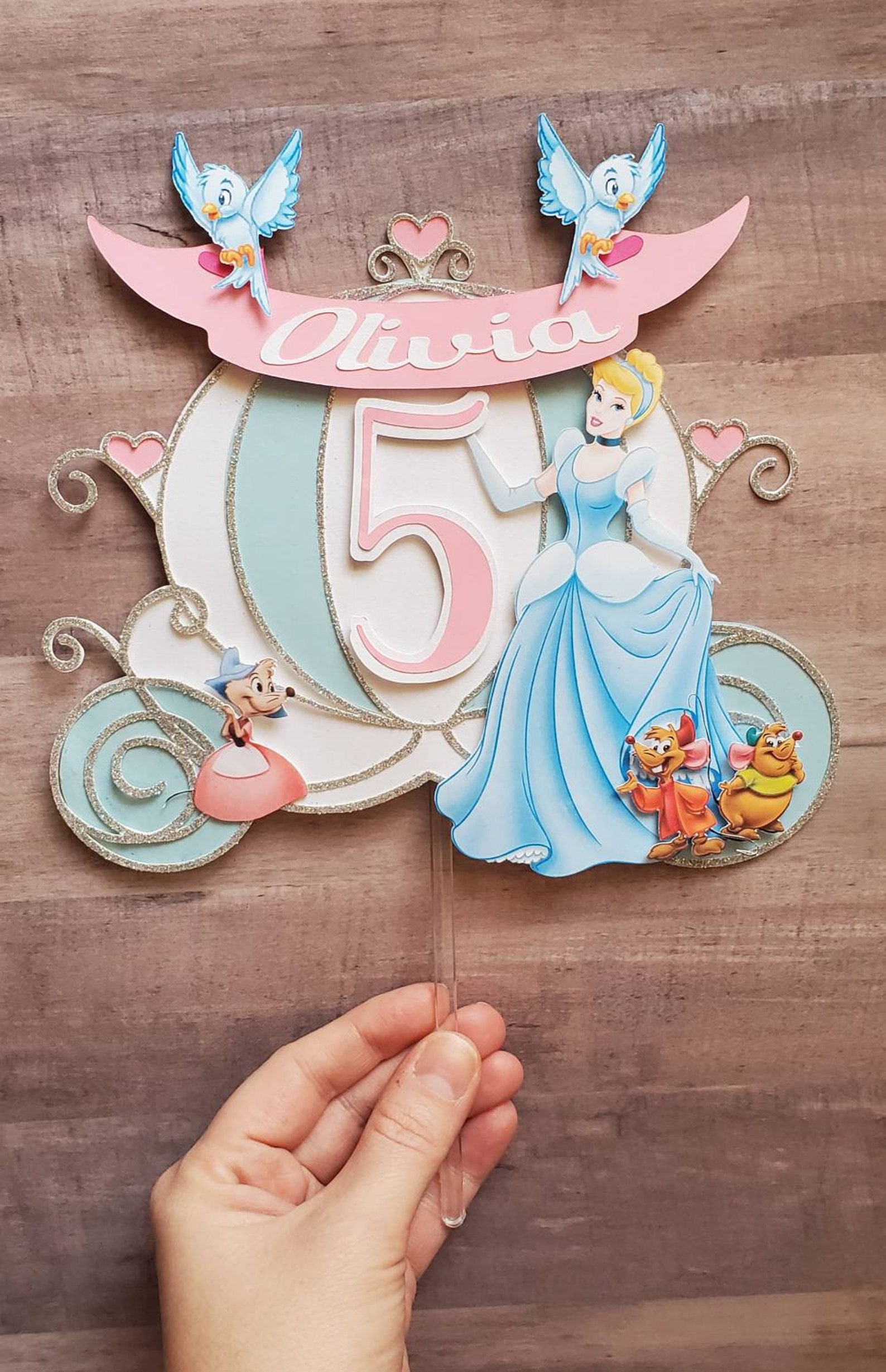 Cinderella Cake Topper - Etsy