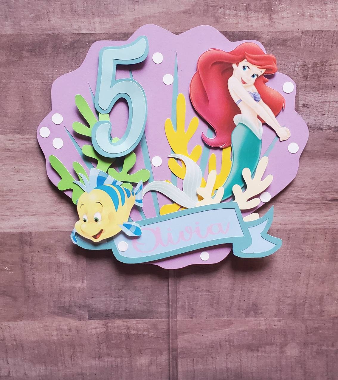 Custom Ariel Cake Topper/little Mermaid - Etsy