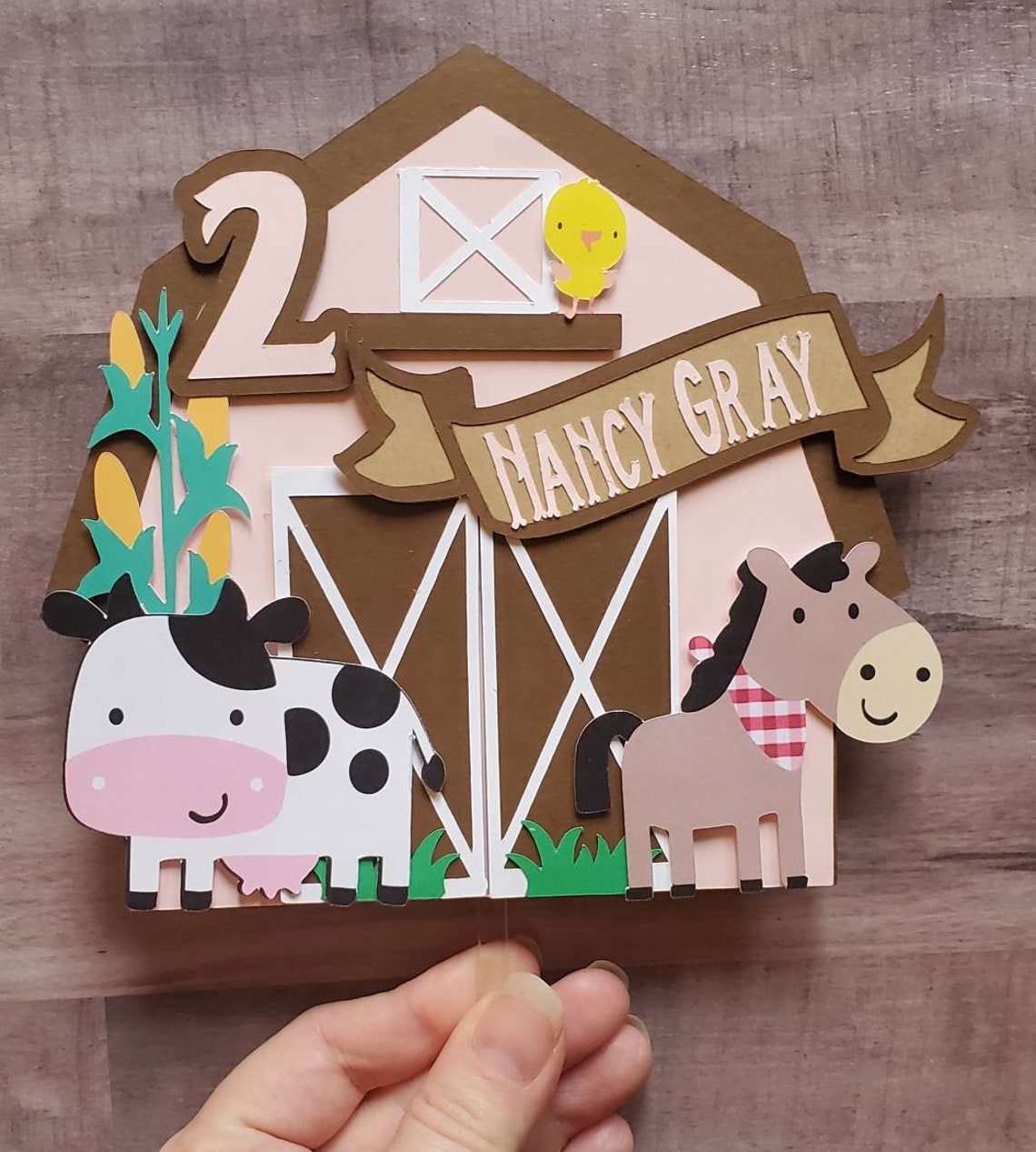 Farm Birthday Cake Topper - Etsy