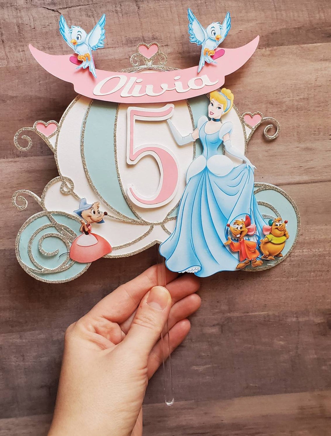 Cinderella Cake Topper - Etsy