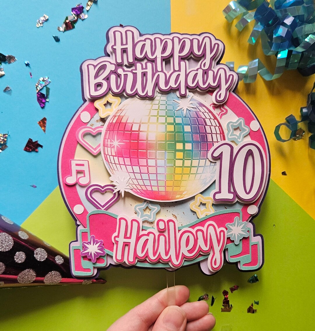 Disco Party/ Dance Party Cake Topper - Etsy