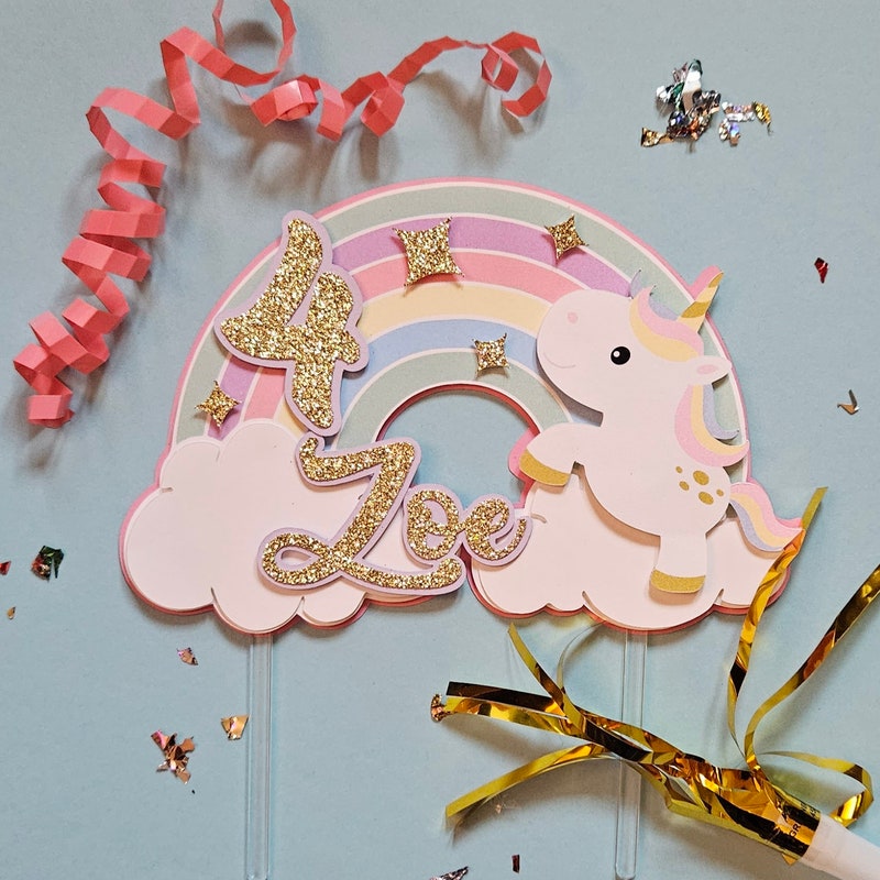 Unicorn Cake Topper - Etsy