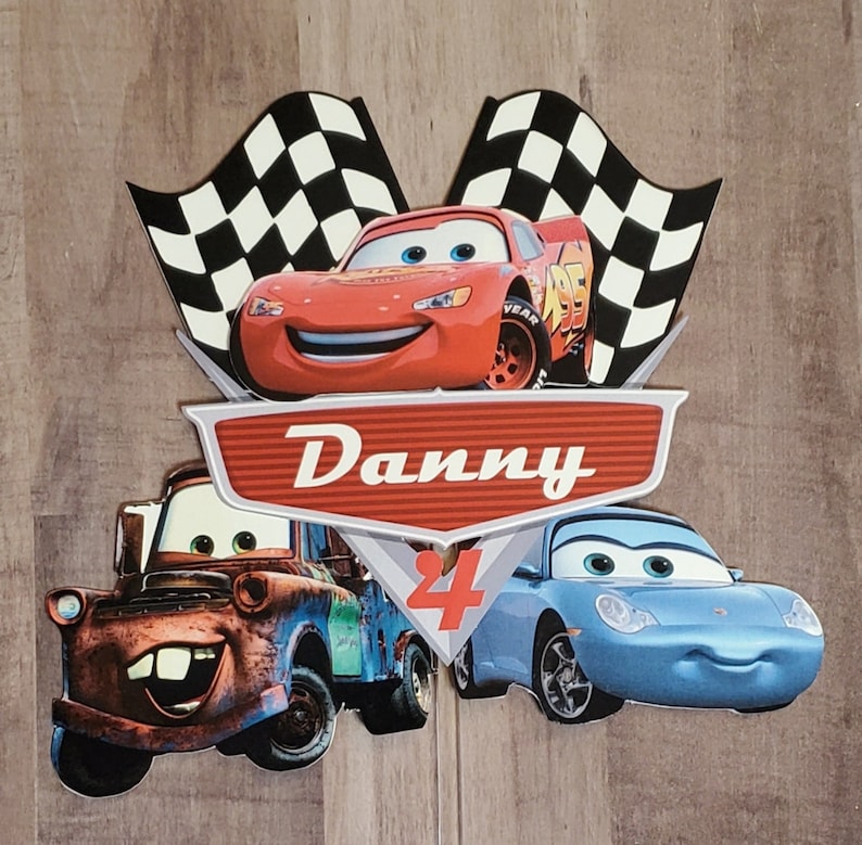 Cars/ Lightning Mcqueen Cake Topper - Etsy