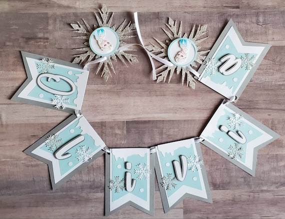 Custom Frozen Party Banner/ Name - Etsy