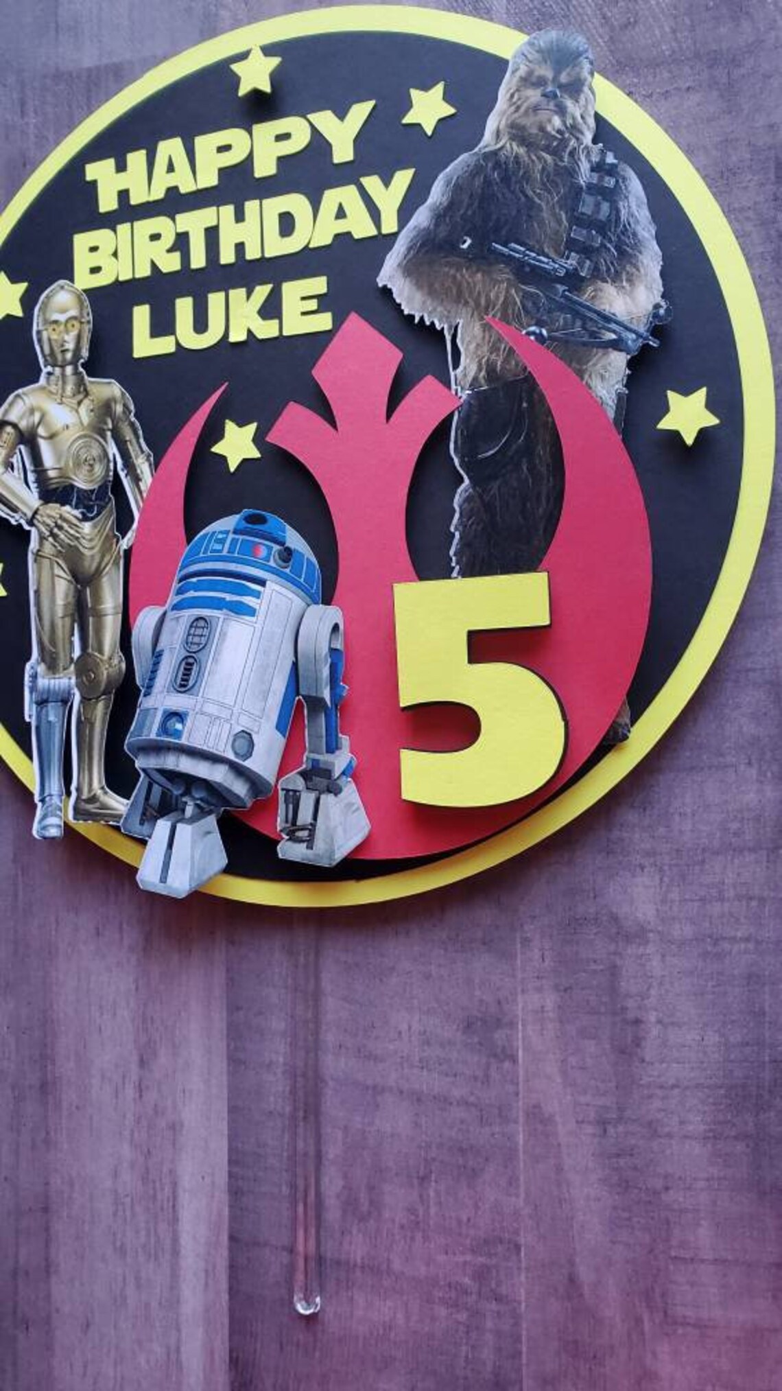 Star Wars inspired cake topper | Etsy