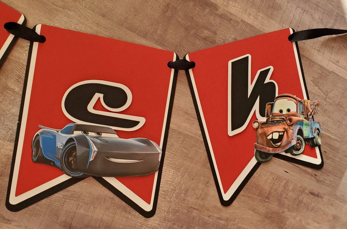 Cars Inspired Birthday Banner - Etsy