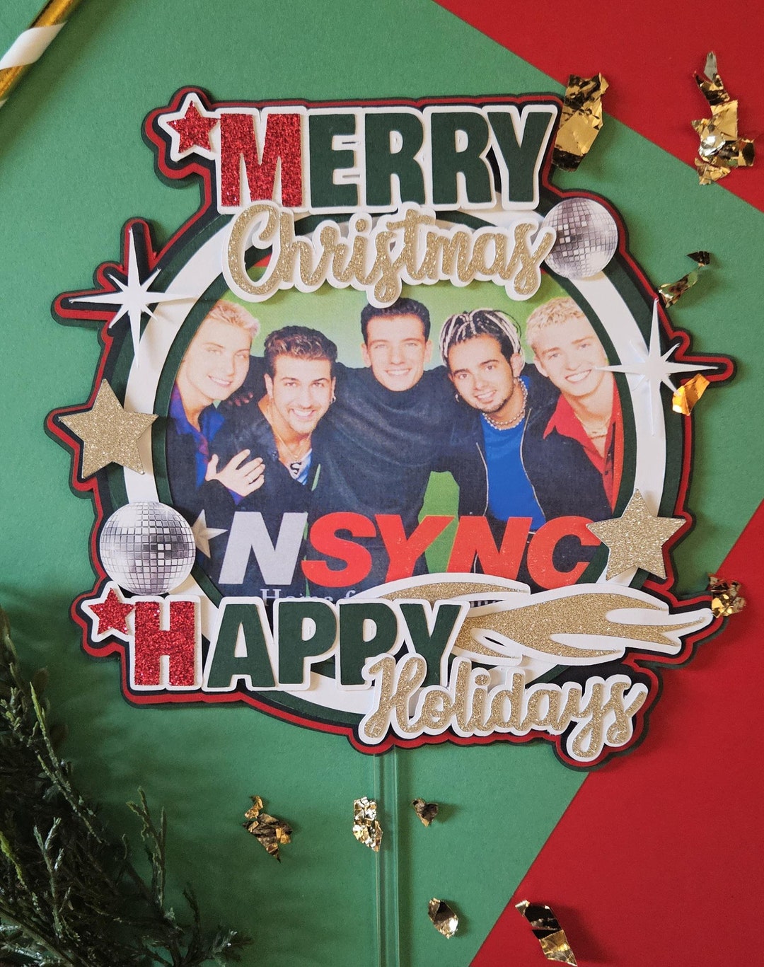 Nsync Christmas Cake Topper - Etsy