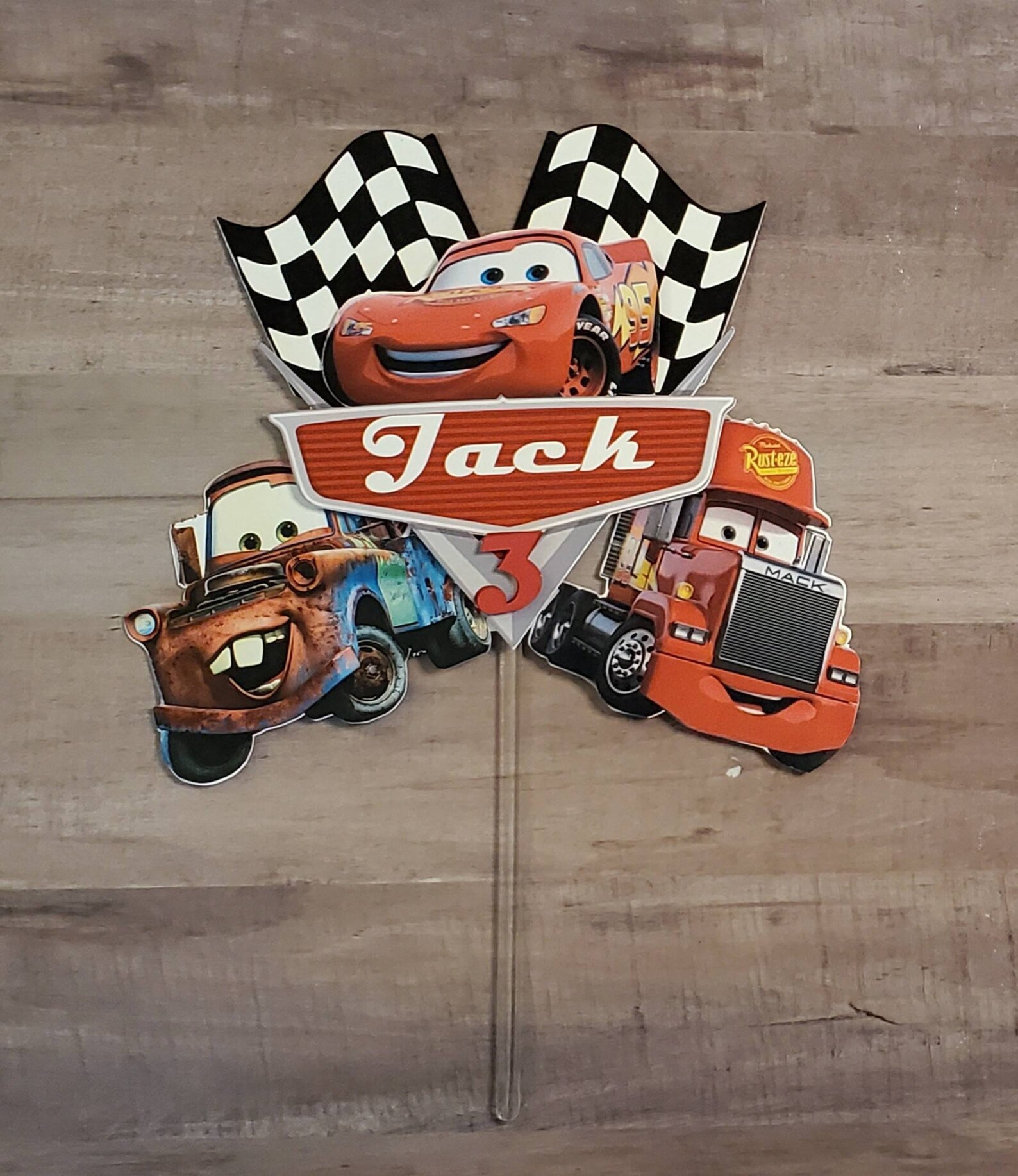 Cars/ Lightning Mcqueen Cake Topper | Etsy