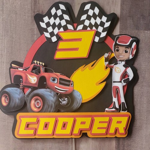 Blaze Birthday Poster Blaze and the Monster Machines Theme | Etsy