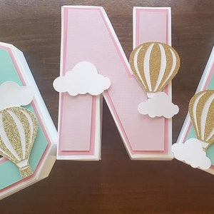 3d Hot Air Balloon Letters - Etsy