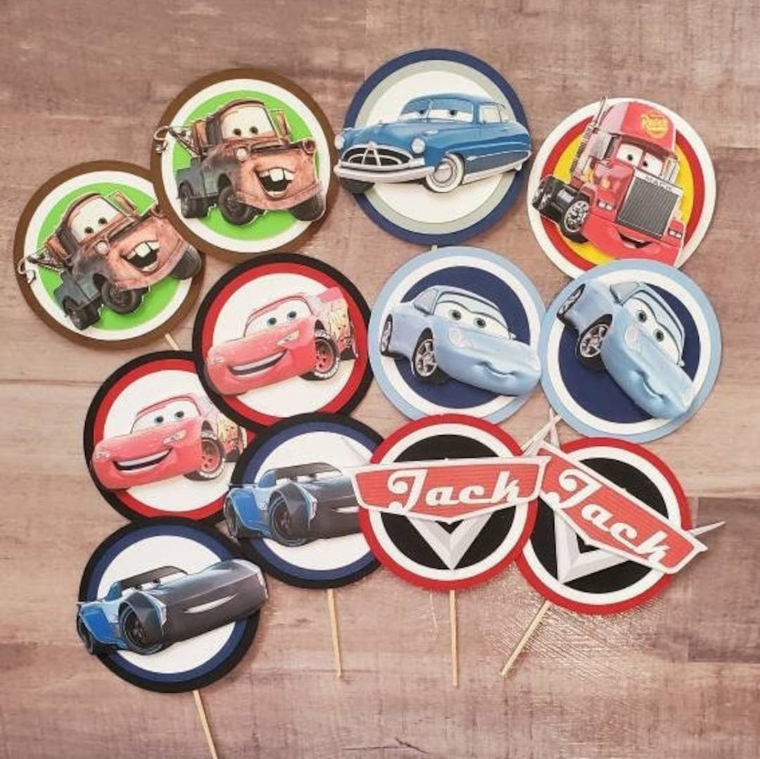 Cars Themed Cupcake Toppers - Etsy