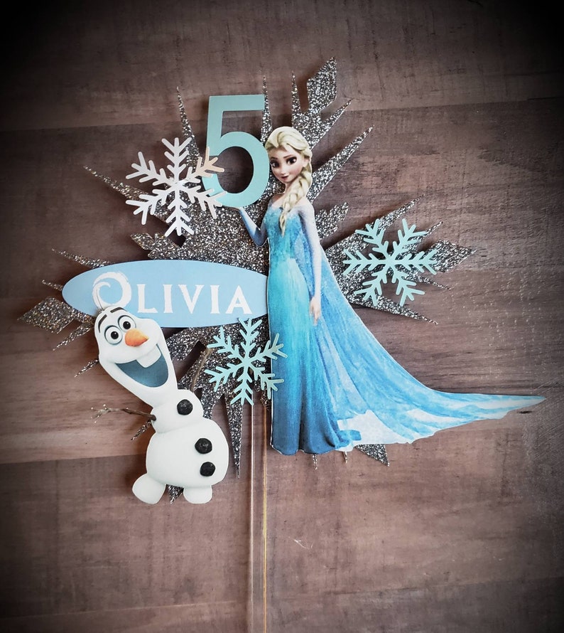 Frozen Cake Topper Elsa Cake Topper Frozen Etsy