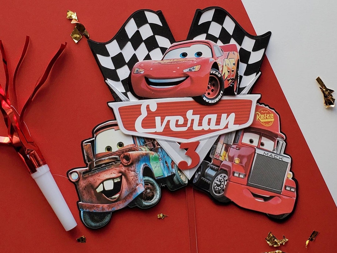 Cars/ Lightning Mcqueen Cake Topper - Etsy