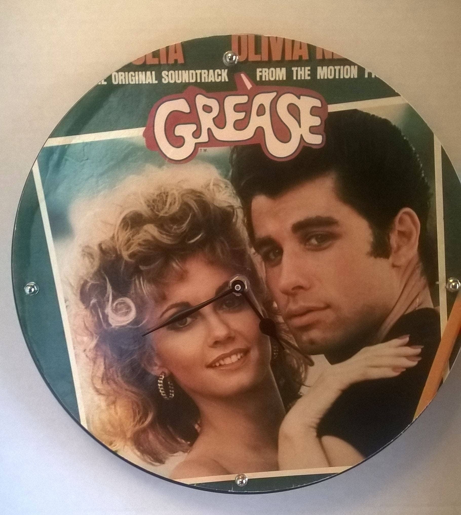 Grease Soundtrack Front Cover Album Rock Clock - Etsy
