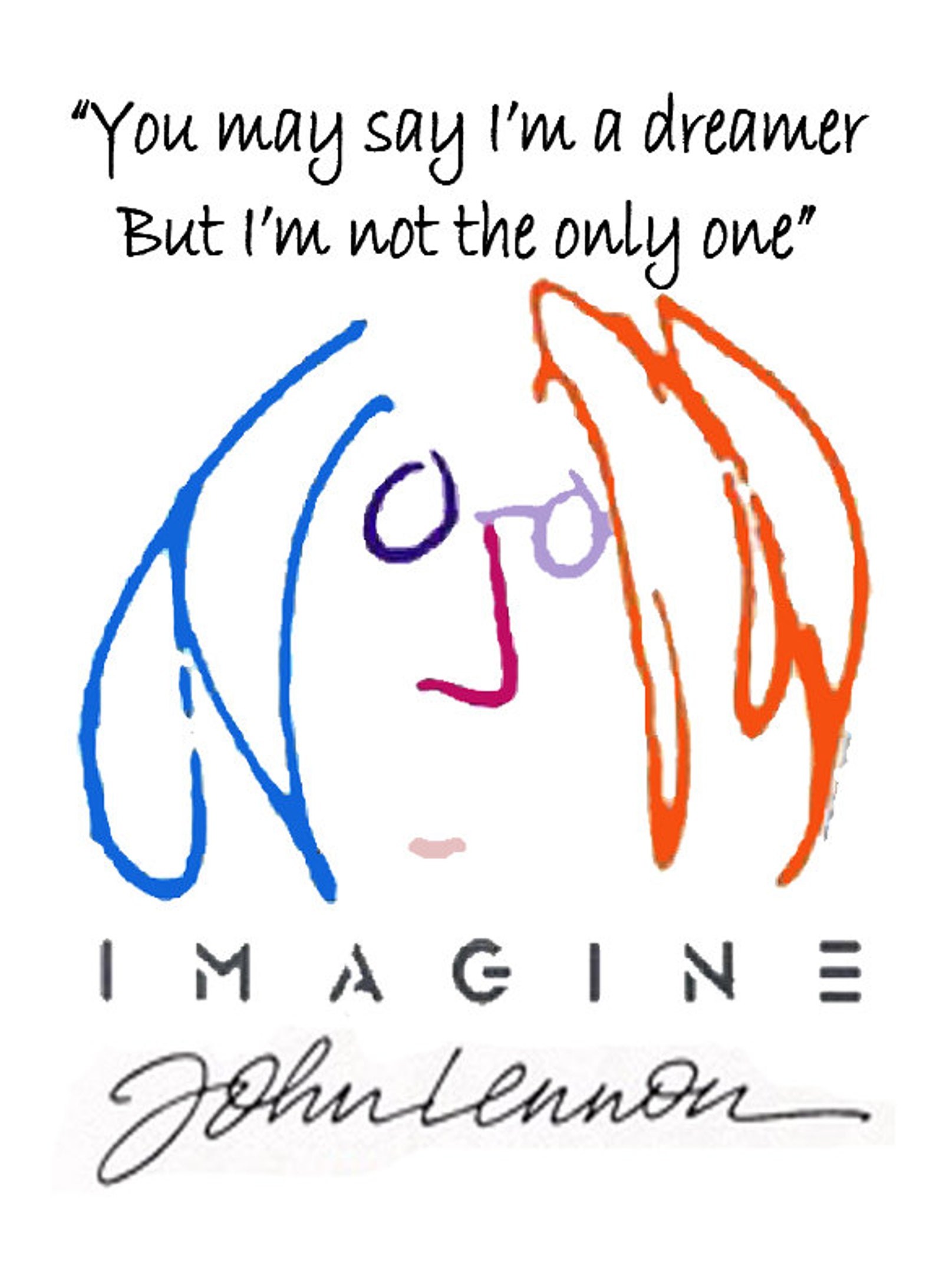 The Beatles John Lennon Imagine T-shirt - Etsy