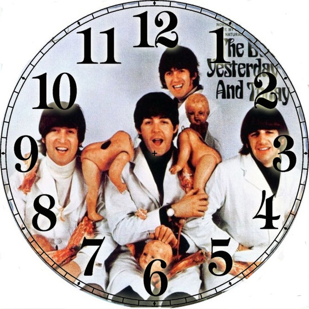 The Beatles Butcher Block Cover Clock - Etsy
