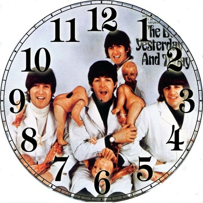 The Beatles Butcher Block Cover Clock - Etsy