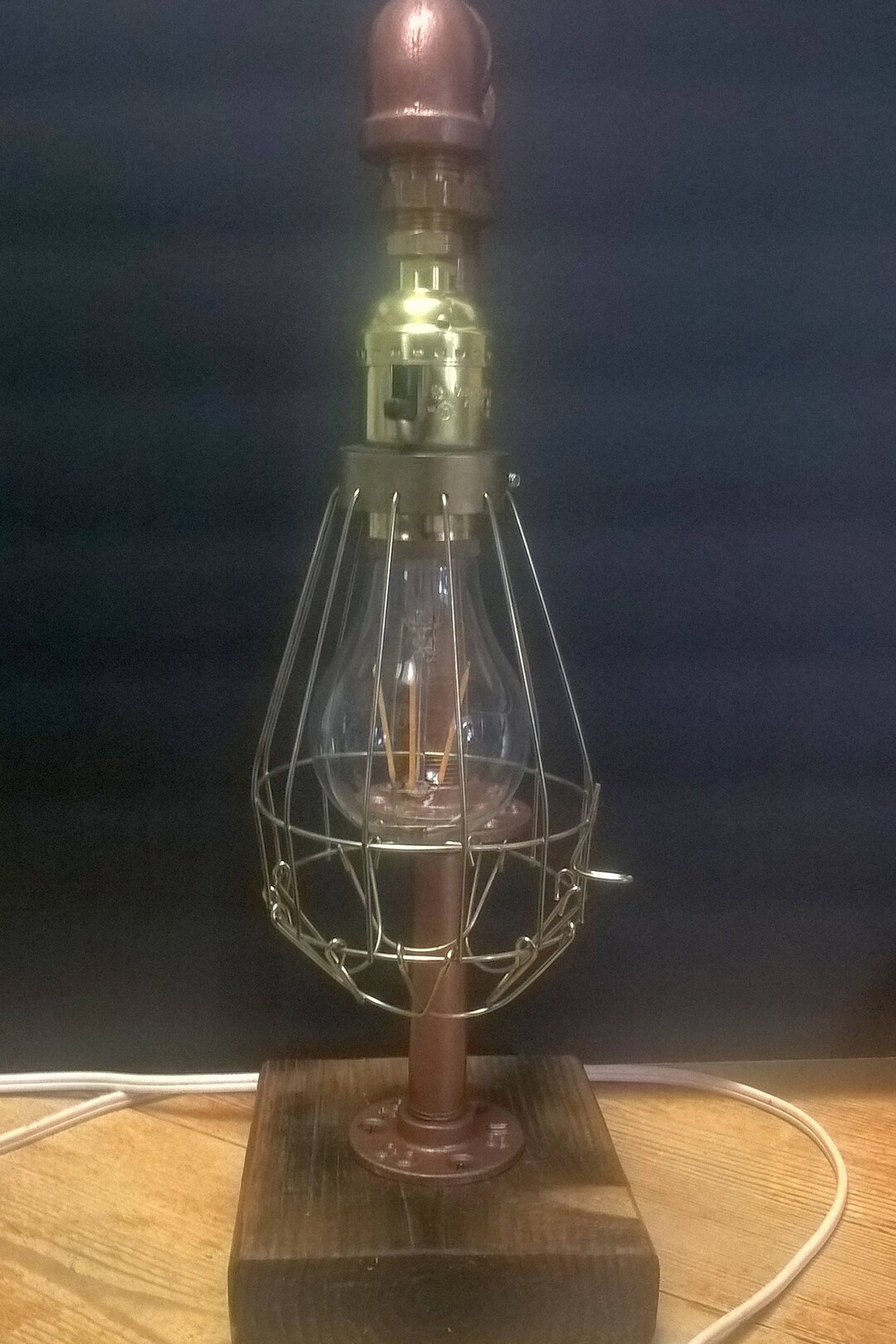 Steampunk Water Pipe Lamp Golden - Etsy