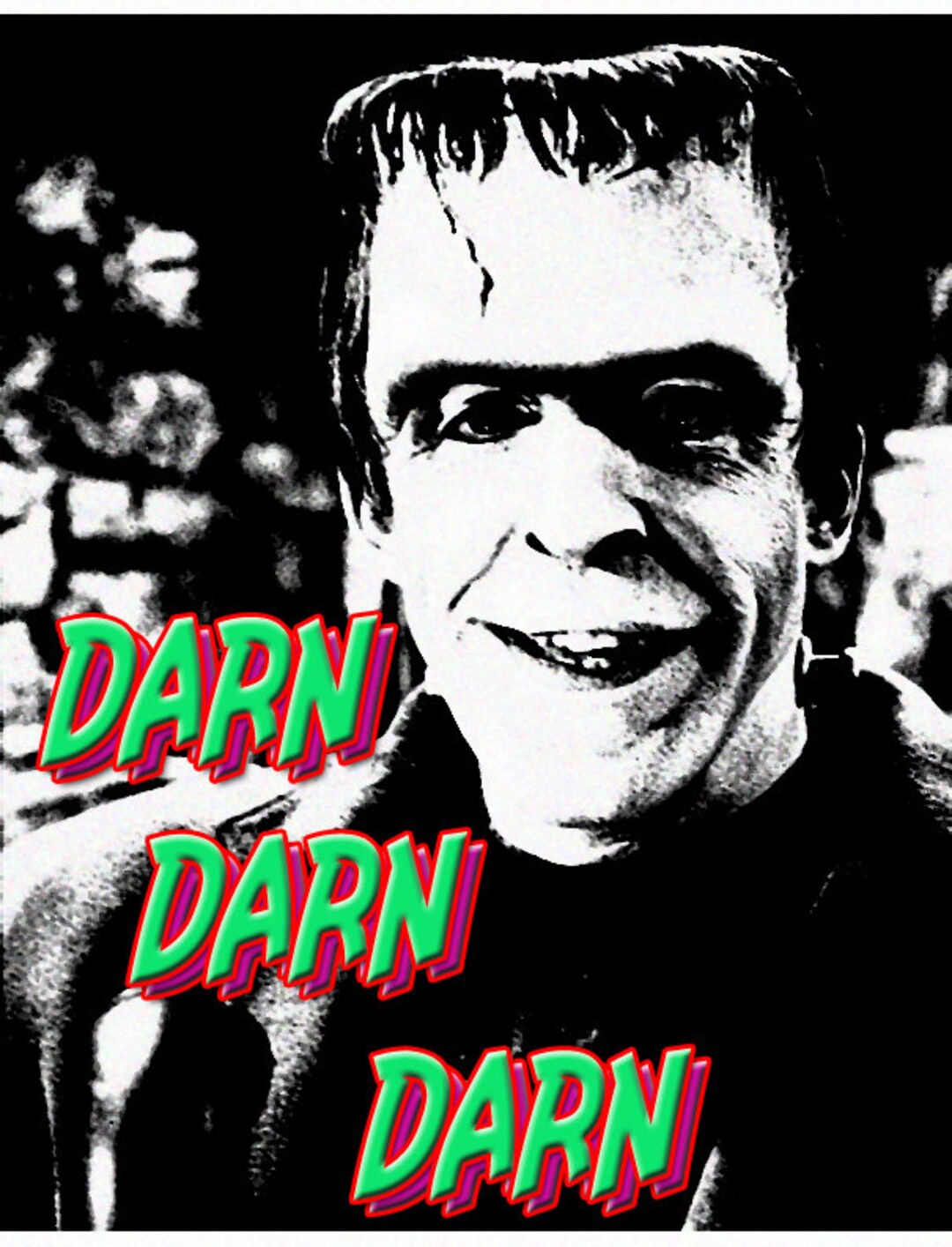 Herman Munster DARN DARN DARN T-shirt - Etsy